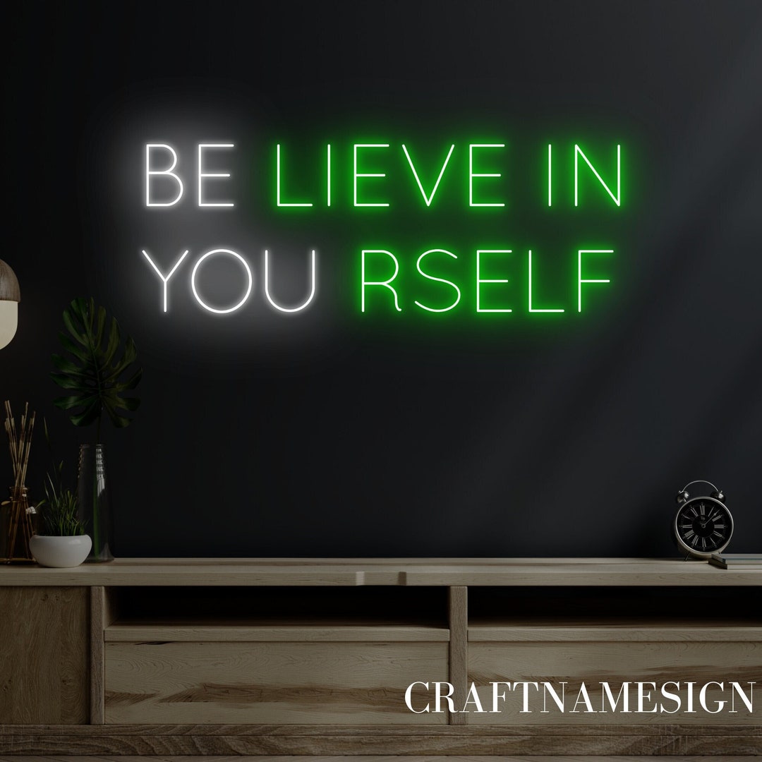 Believe in Yourself Neon Sign, Be You Led Sign, Custom Neon Sign, Gym ...