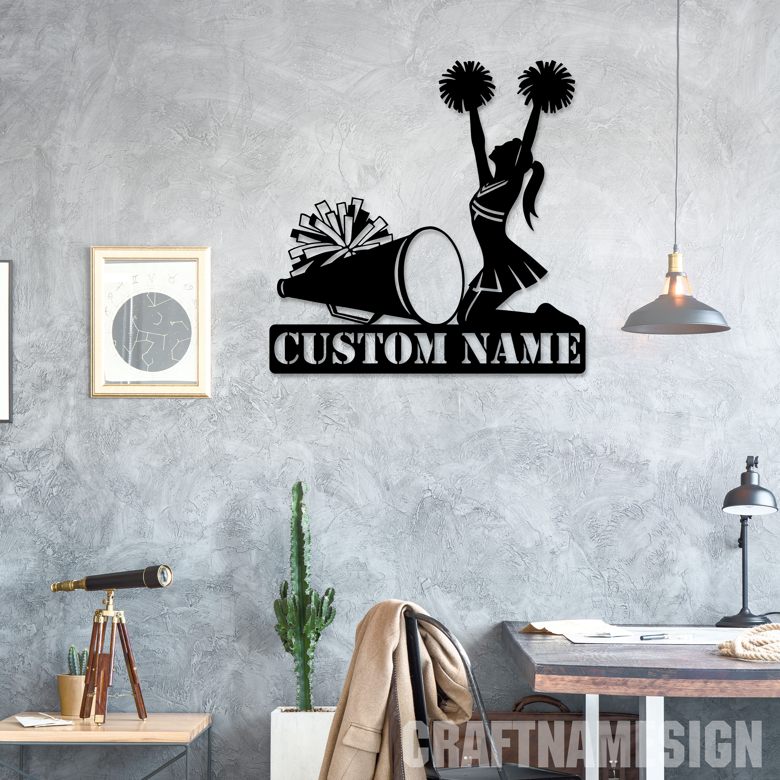 Custom Cheerleading Lover Metal Sign, Cheerleading Metal LED Decor ...
