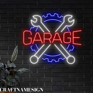 Mechanic Garage Neon Sign, Mechanic Car Garage Led Sign, Custom Neon ...