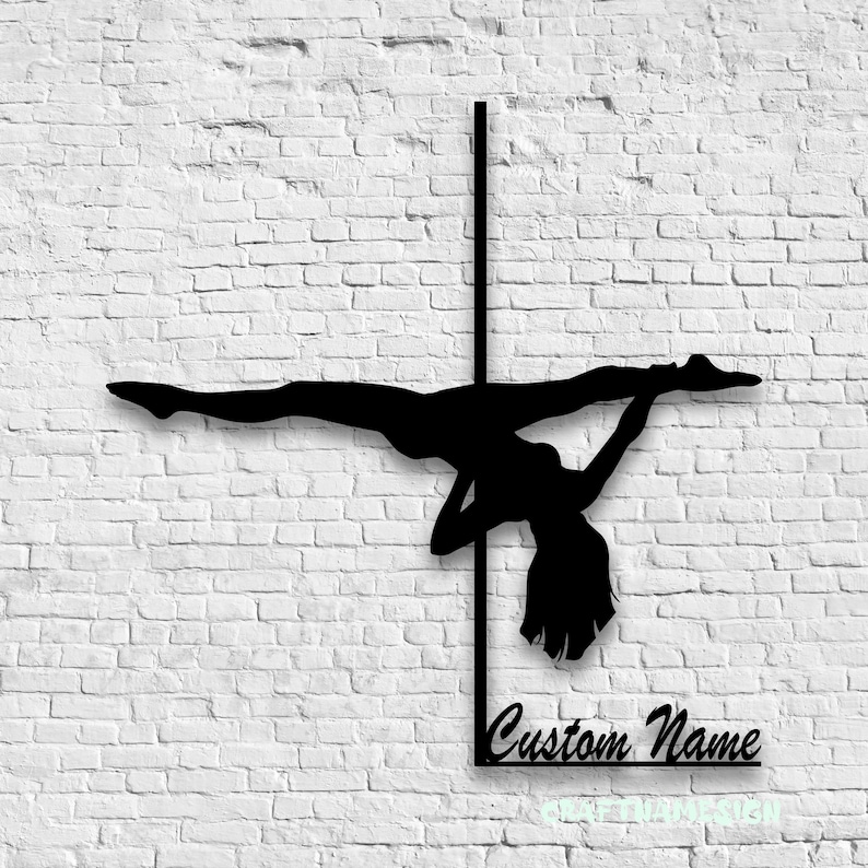 Custom Pole Dance Metal Wall Art LED Lights Personalized Girl - Etsy