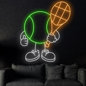 Tennis Neon Sign, Tennis Led Sign, Custom Neon Sign, Tennis Shop Wall ...