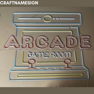 Arcade Game Room Neon Sign, Arcade Pinball Game Led Sign, Custom Neon ...