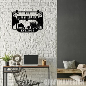 Outdoor Personalized Metal Farm Sign, Outdoor Welcome Metal Sign ...