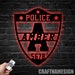 Personalized Police Force Metal Sign With LED Lights, Custom Police ...