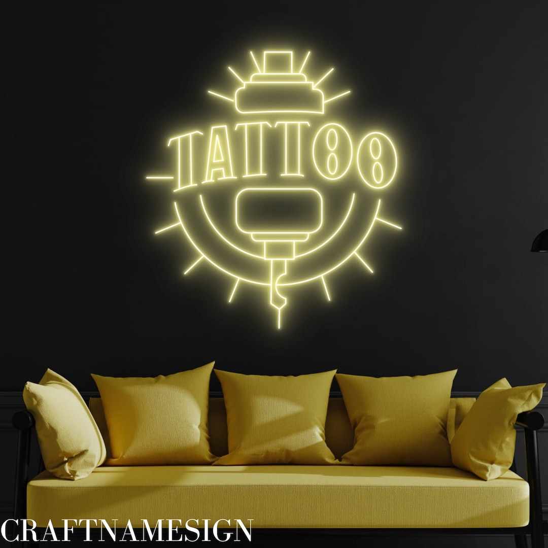 Tattoo Neon Sign, Tattoo Ink Machine Led Sign, Tattoo Studio Sign ...