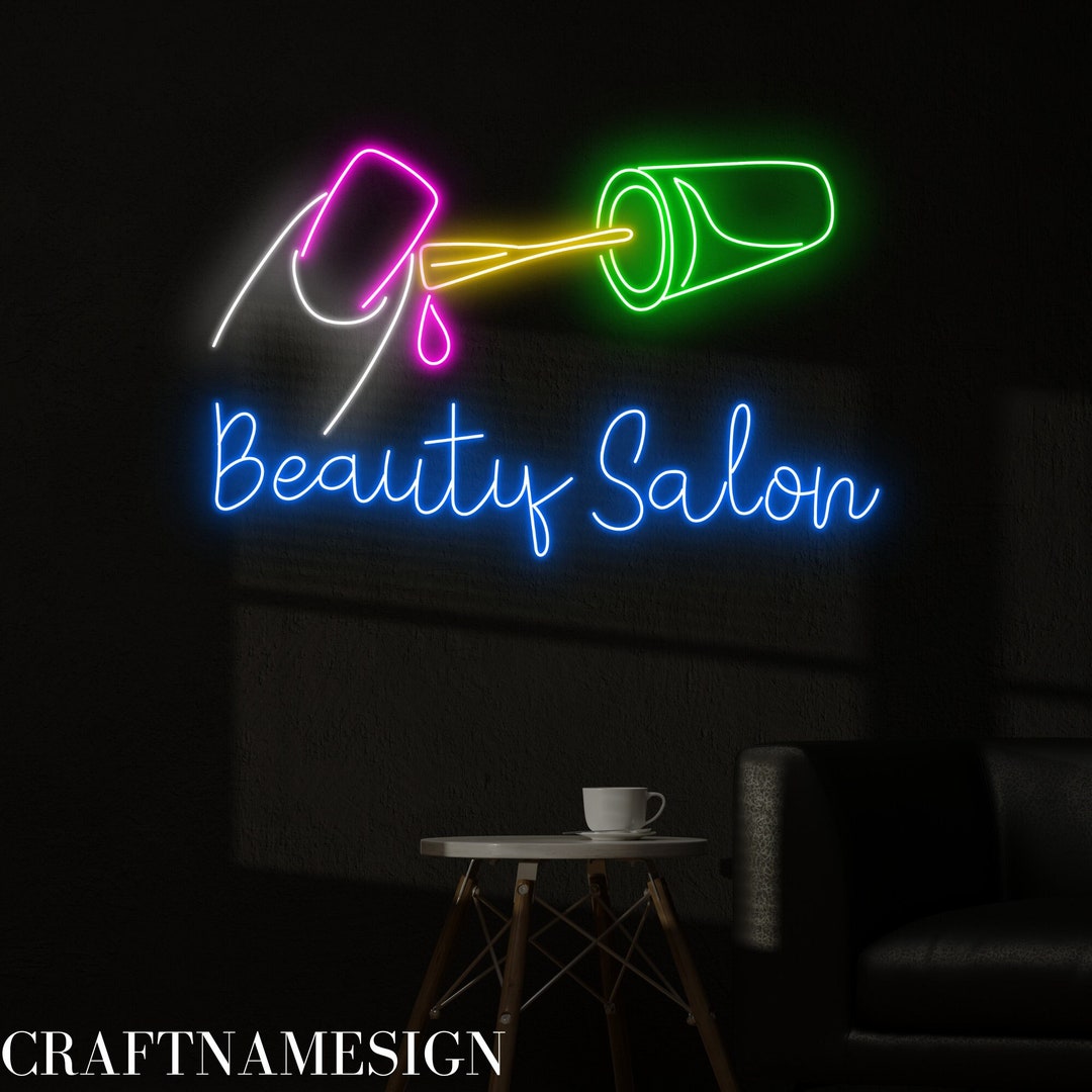 Beauty Salon Neon Sign, Nails Salon Led Sign, Custom Neon Sign, Nail ...