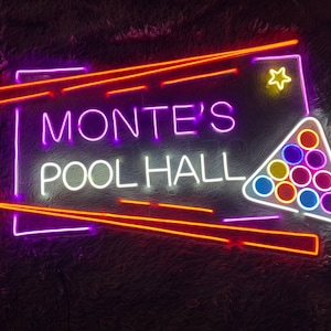 Pool Hall Neon Sign, Pool Hall Led Sign, Billiards Neon Signs ...