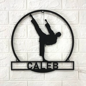 Custom Boy Karate Martial Arts Metal Wall Art With LED Light ...