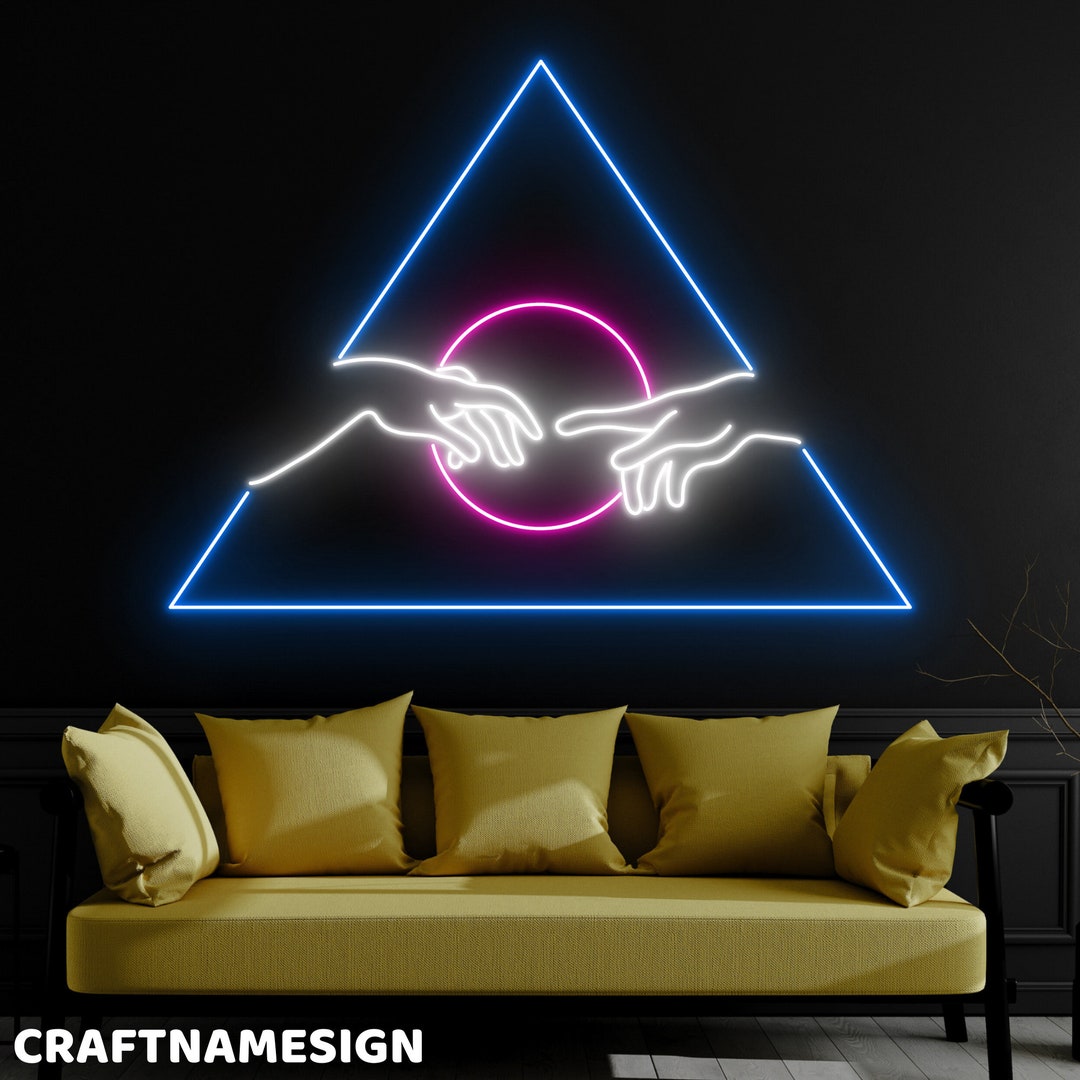 Hand by Hand Neon Sign, Hand of God Led Sign, Custom Neon Sign, Couple ...