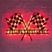 Custom Start Finish Racing Flag Metal Sign LED Light Personalized Race ...
