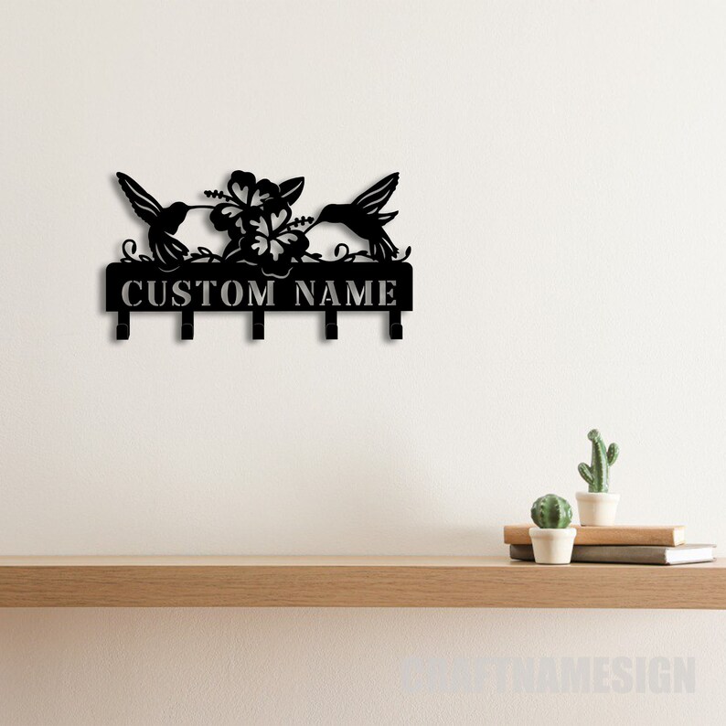 Custom Hummingbird Metal Key Holder, Hummingbird Decorative Key Holder ...