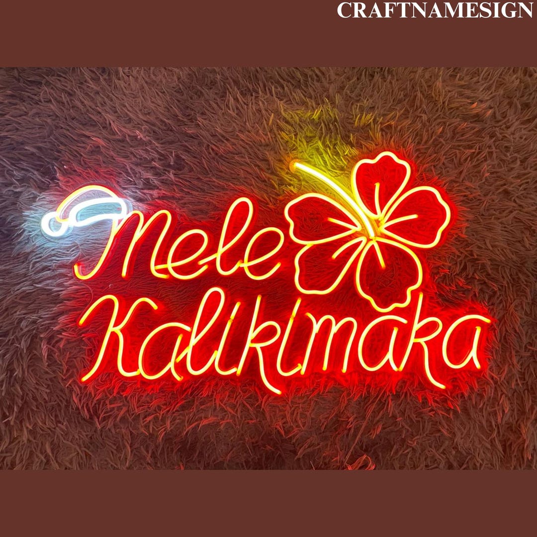 Mele Kalikimaka Neon Sign, Mele Kalikimaka Christmas Led Sign, Custom ...