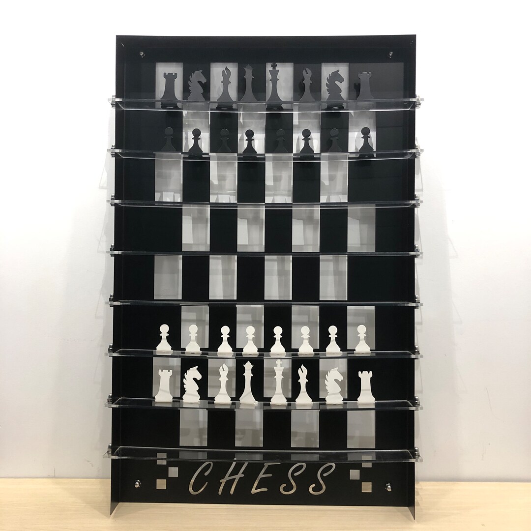 Vertical Metal Chess Board, Chess Metal Wall Games, Play Chess on Wall ...