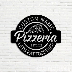 Custom Pizzeria Sign, Pizza Sign, Shop Sign, Kitchen Decor ...