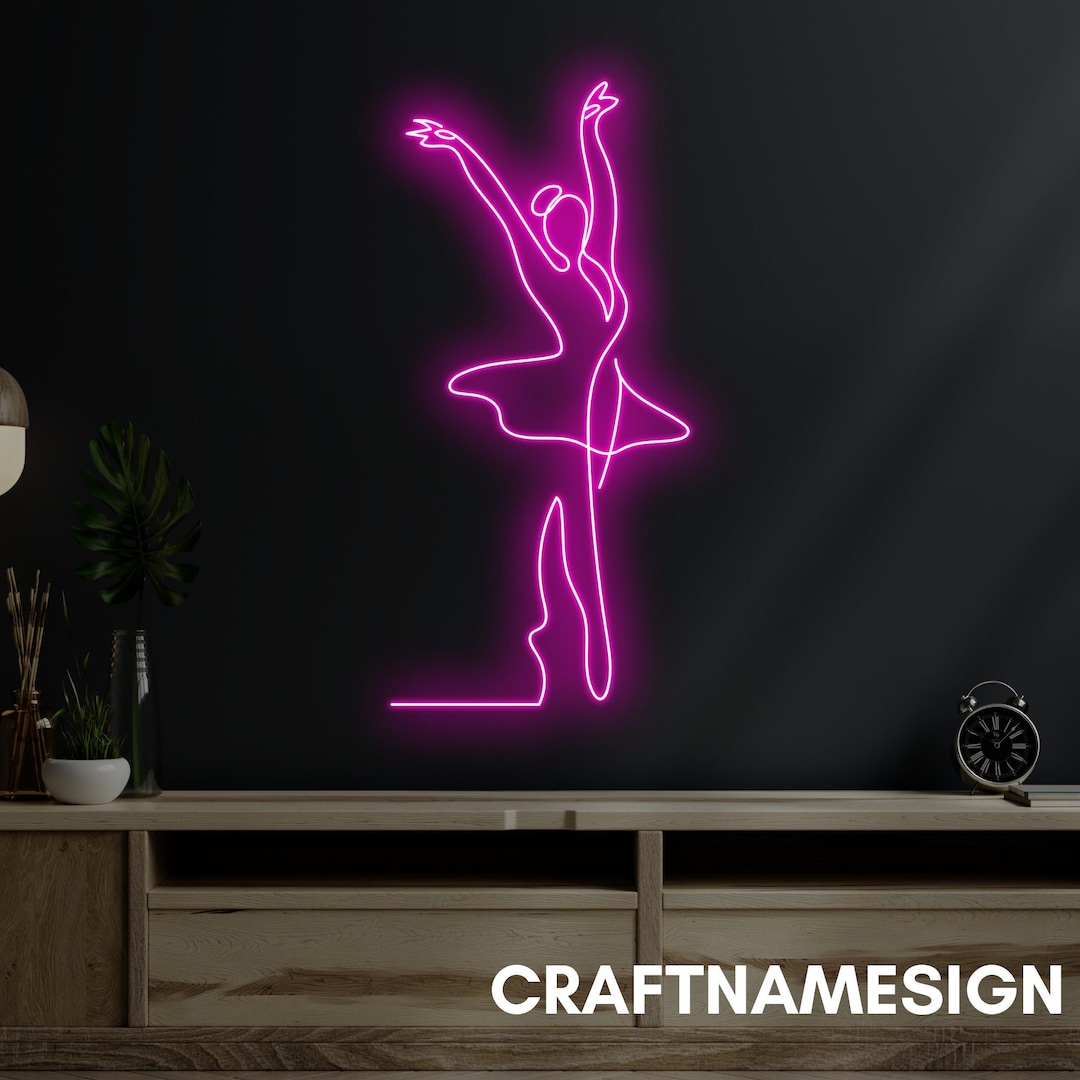 Ballerina Dance Neon Sign, Ballerina Led Sign, Custom Neon Sign, Ballet ...