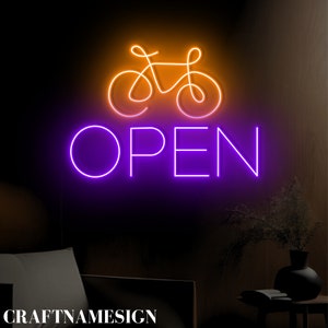 Bike Open Neon Led Signboard, Bicycle Shop Neon Sign, Bicycle Shop Led ...