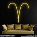 Aries Neon Sign, Aries Led Sign, Custom Neon Sign, Aries Zodiac ...