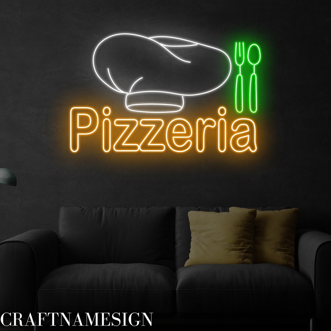 Pizzeria Neon Sign, Pizzeria Led Sign, Custom Neon Sign, Italian Pizza ...