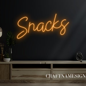 Snacks Neon Sign, Snack Time Led Sign, Custom Neon Sign, Snack ...