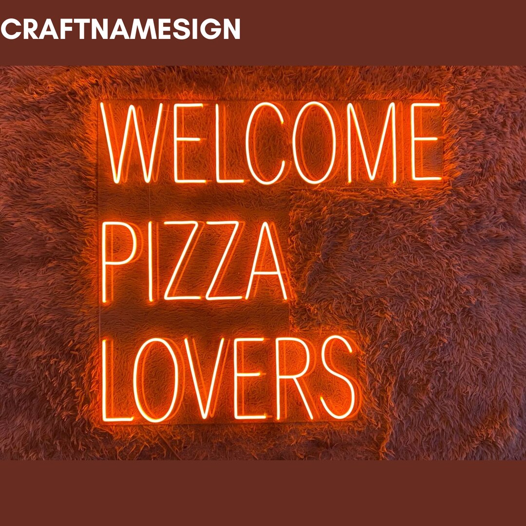 Welcome Pizza Lovers Neon Sign, Welcome Pizza Led Wall Art Decor ...