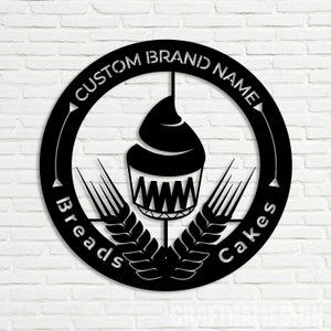 Custom Outdoor Metal Sign for Bakery Store, Shop Signage, Business Logo ...