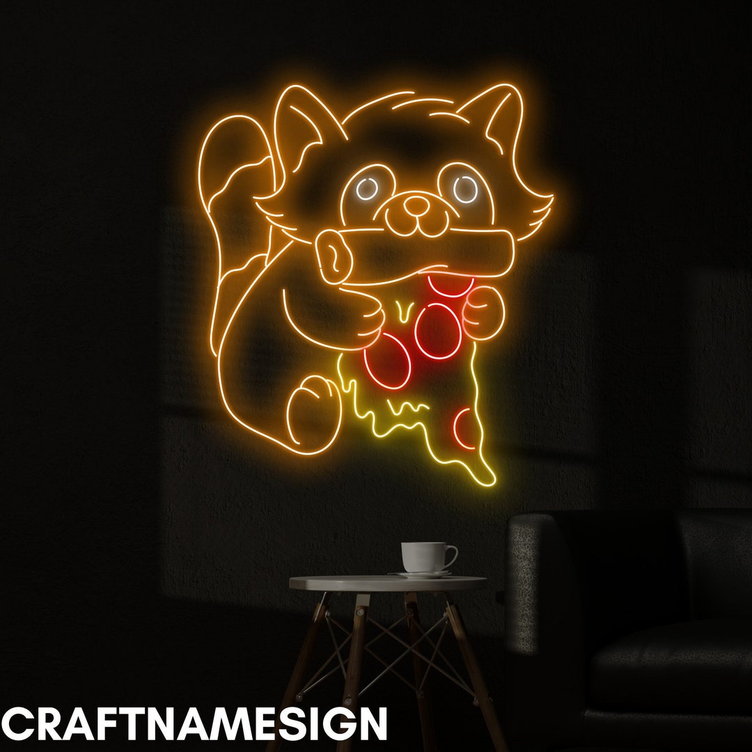 Red Panda Pizza Neon Sign, Pizza Led Sign, Custom Neon Sign, Italian ...