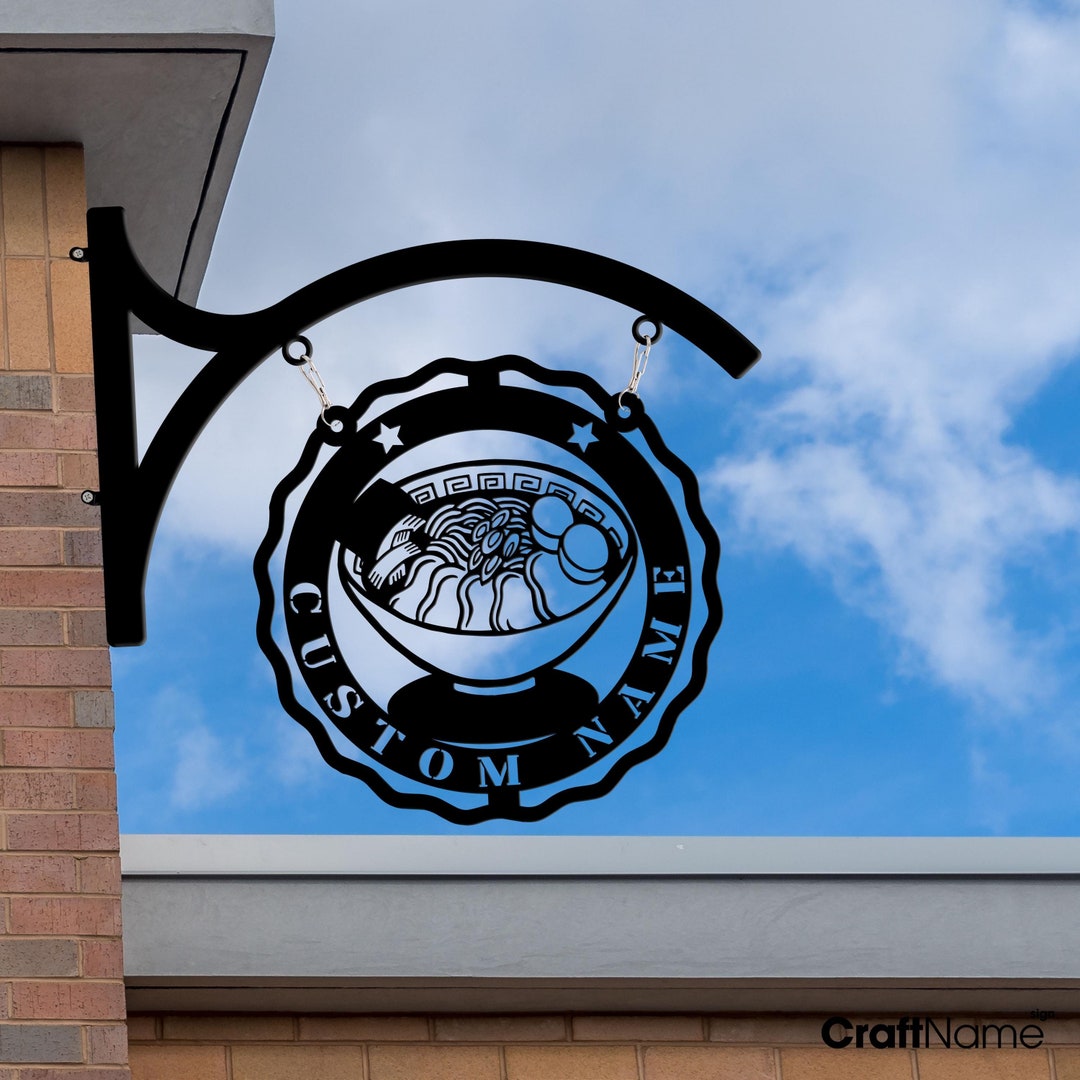 Personalized Pho Restaurant Open Metal Outdoor Wall Hanging, Vietnamese ...