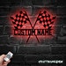 Custom Start Finish Racing Flag Metal Wall Art With LED Light ...