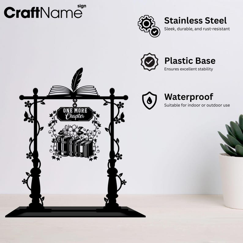 Metal Library Signpost, Mini Signpost Book Nook or Reading Corner Decor ...