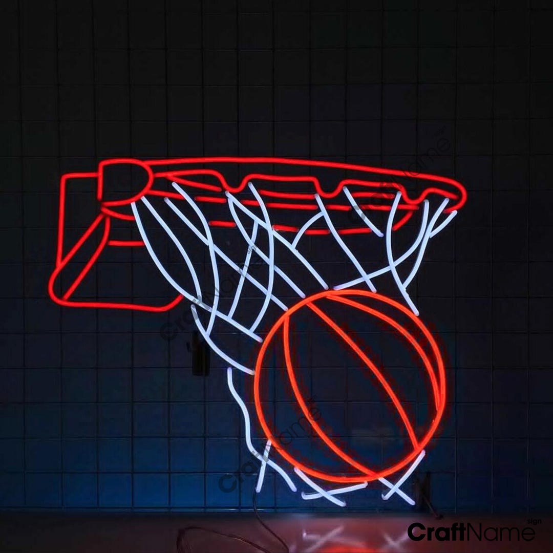Basketball Rim Neon Sign for Basketball Club Wall Decoration, Custom ...