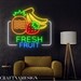 Fresh Fruit Neon Sign, Fresh Fruit Led Sign, Custom Neon Sign, Fruit ...