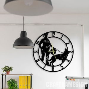Police Wall Clock Decoration, Wall Clock Unique for Home Decor and Wall ...