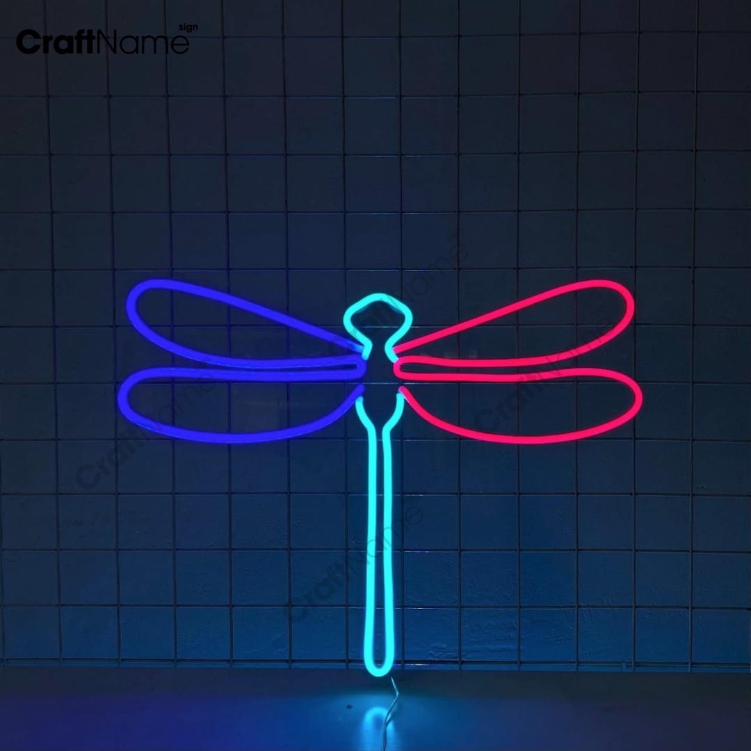 Dragonfly Neon Sign, Dragonfly Led for Bedroom Decor, Custom Neon Sign ...