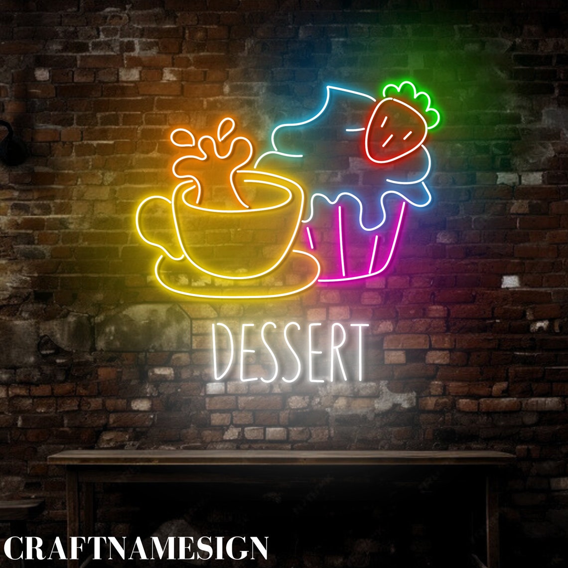 Dessert Led Sign, Open Dessert and Coffee Shop Neon Sign, Custom Neon ...