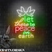 Let There Be Peace on Earth Neon Sign, Peace Day Led Sign, Custom Neon ...
