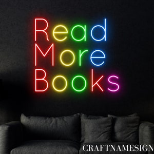Read More Books Neon Sign, Books Led Sign, Custom Neon Sign, Book Store ...