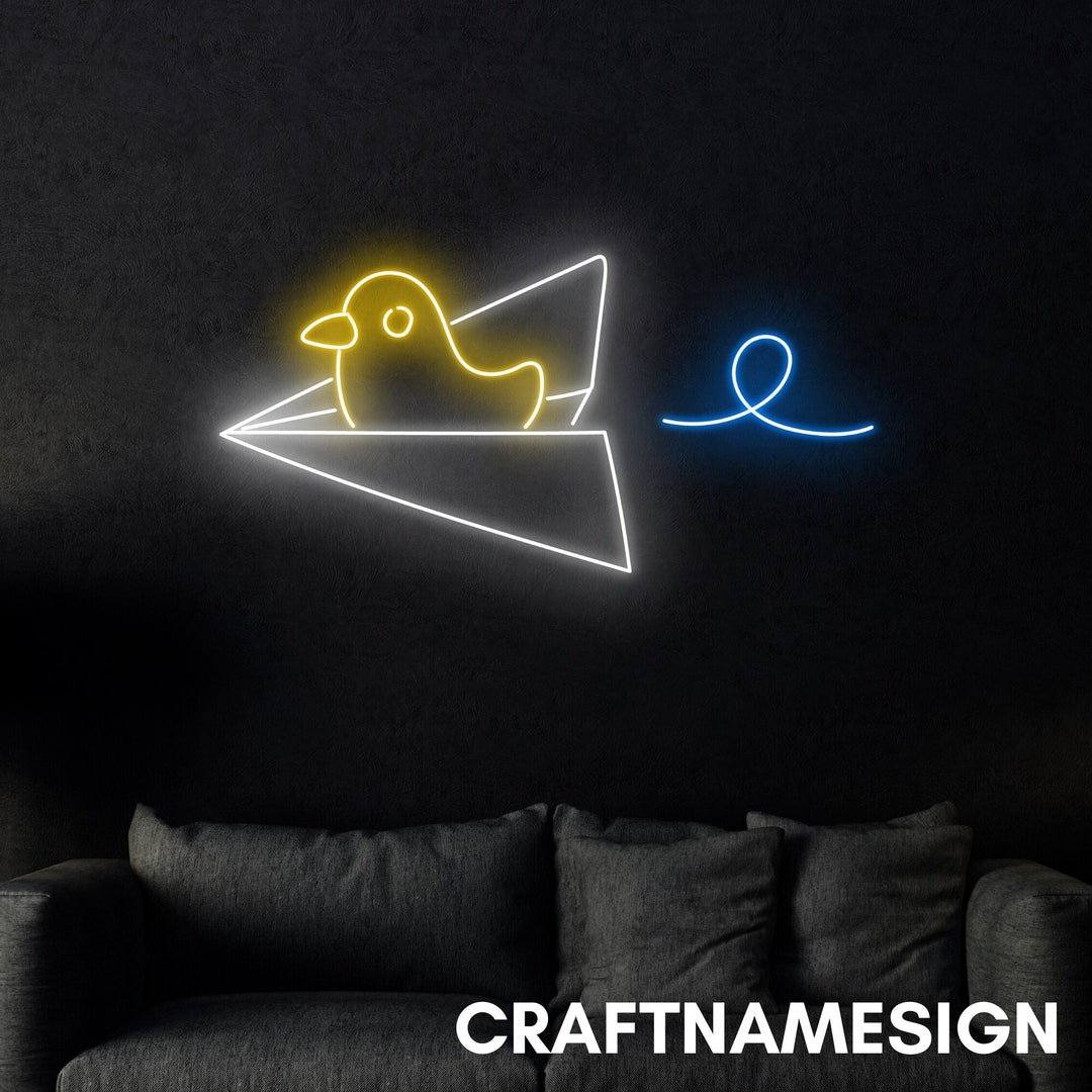 Bird Flying Neon Sign, Bird Flying Led Sign, Custom Neon Sign, Bird ...
