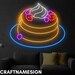 Waffle Neon Sign, Waffle Cake Led Sign, Custom Neon Sign, Cream Cake ...