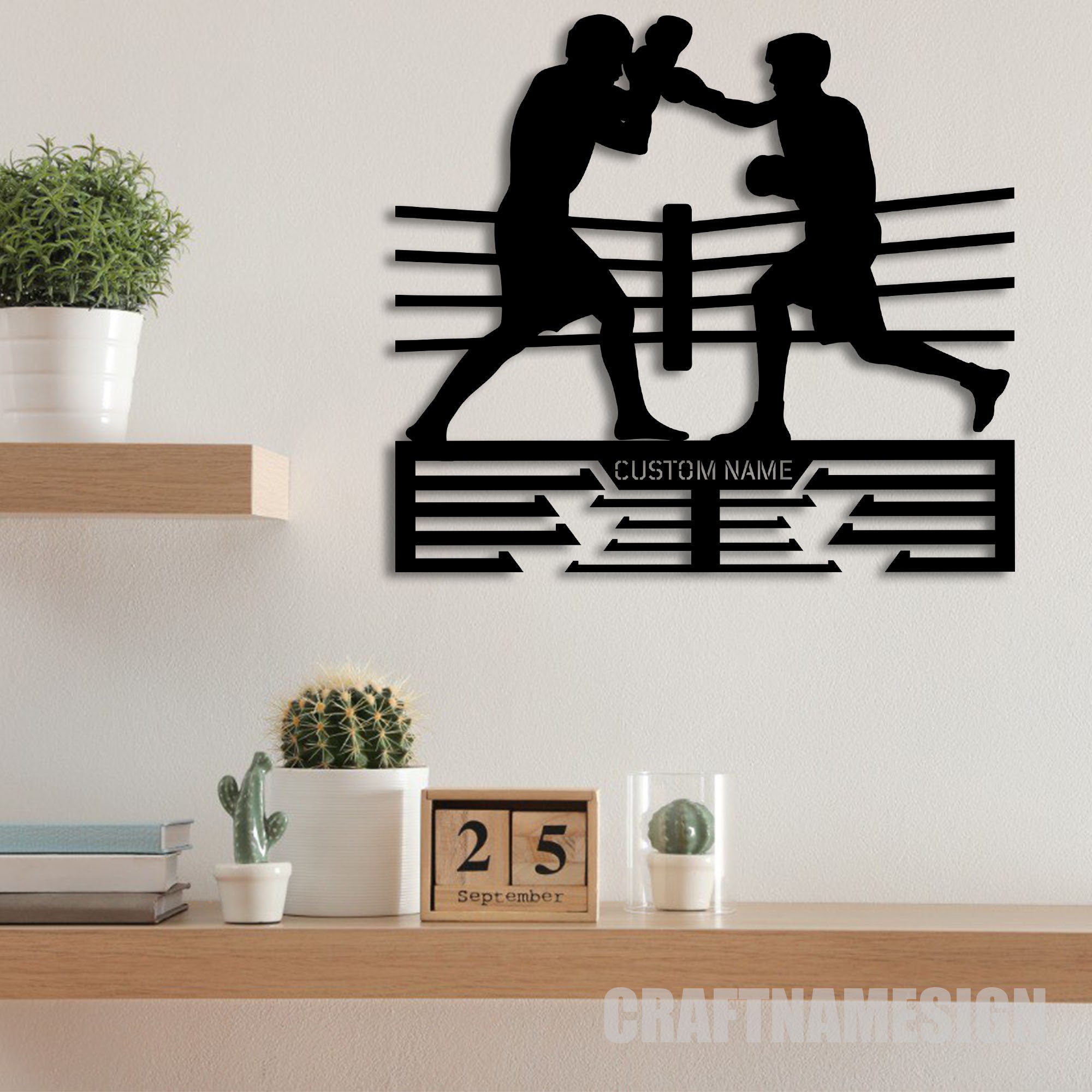 Custom Boxing Metal Led Medal Hanger, Boxing Wall Hanging Decoration ...