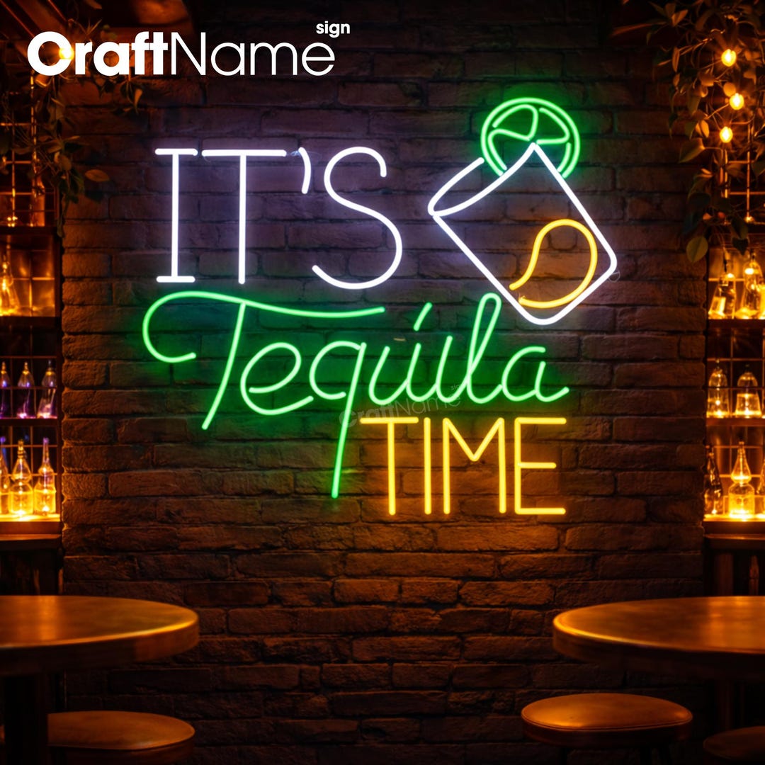 Tequila Party Neon Sign, Colorful LED Wall Decor for Home Bar or Party ...