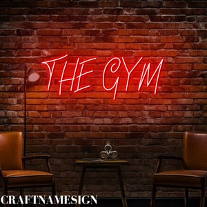 The Gym Neon Sign, the Gym Led Sign , Custom Neon Sign, Body Building ...