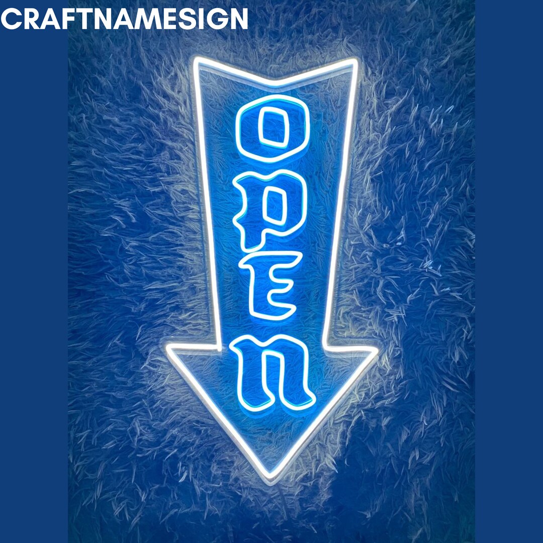 Open Store Logo Neon Sign, Open Store Logo Led Sign, Custom Neon Sign ...