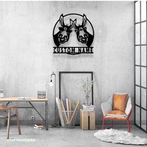 Custom Funny Two Donkey Farmhouse Metal Wall Art LED Light Personalized ...