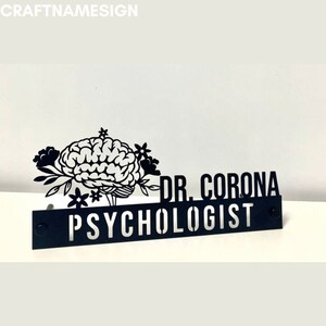 Custom Wooden Psychologist Desk Name Plate, Psychologist Metal ...