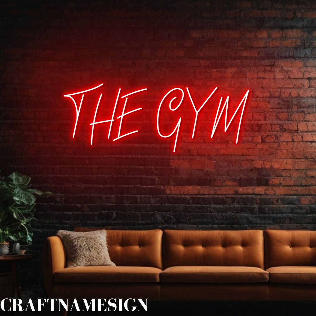 The Gym Neon Sign, the Gym Led Sign , Custom Neon Sign, Body Building ...