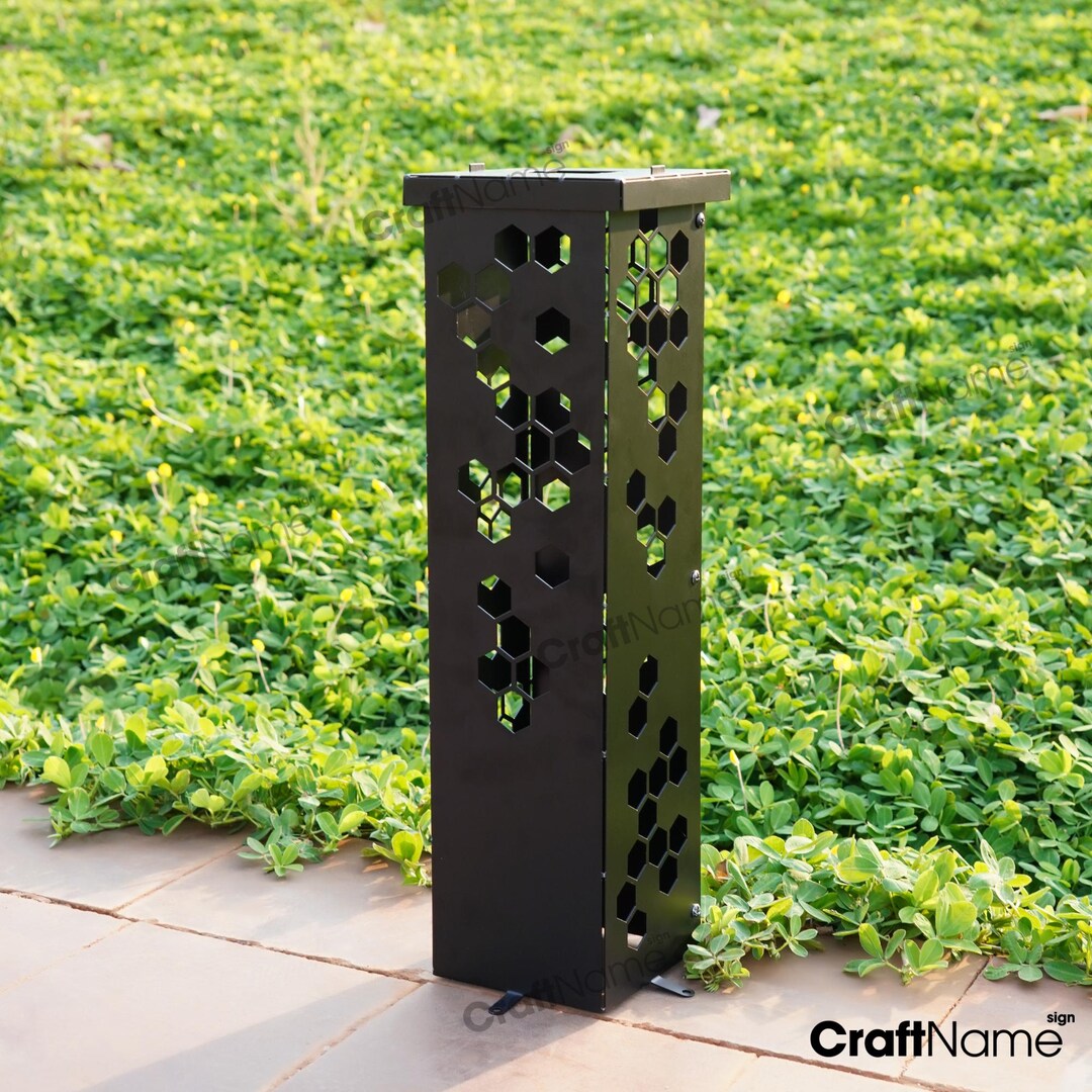 Outdoor Garden Column Metal Yard Decor, Garden Pillar Metal Garden Art ...