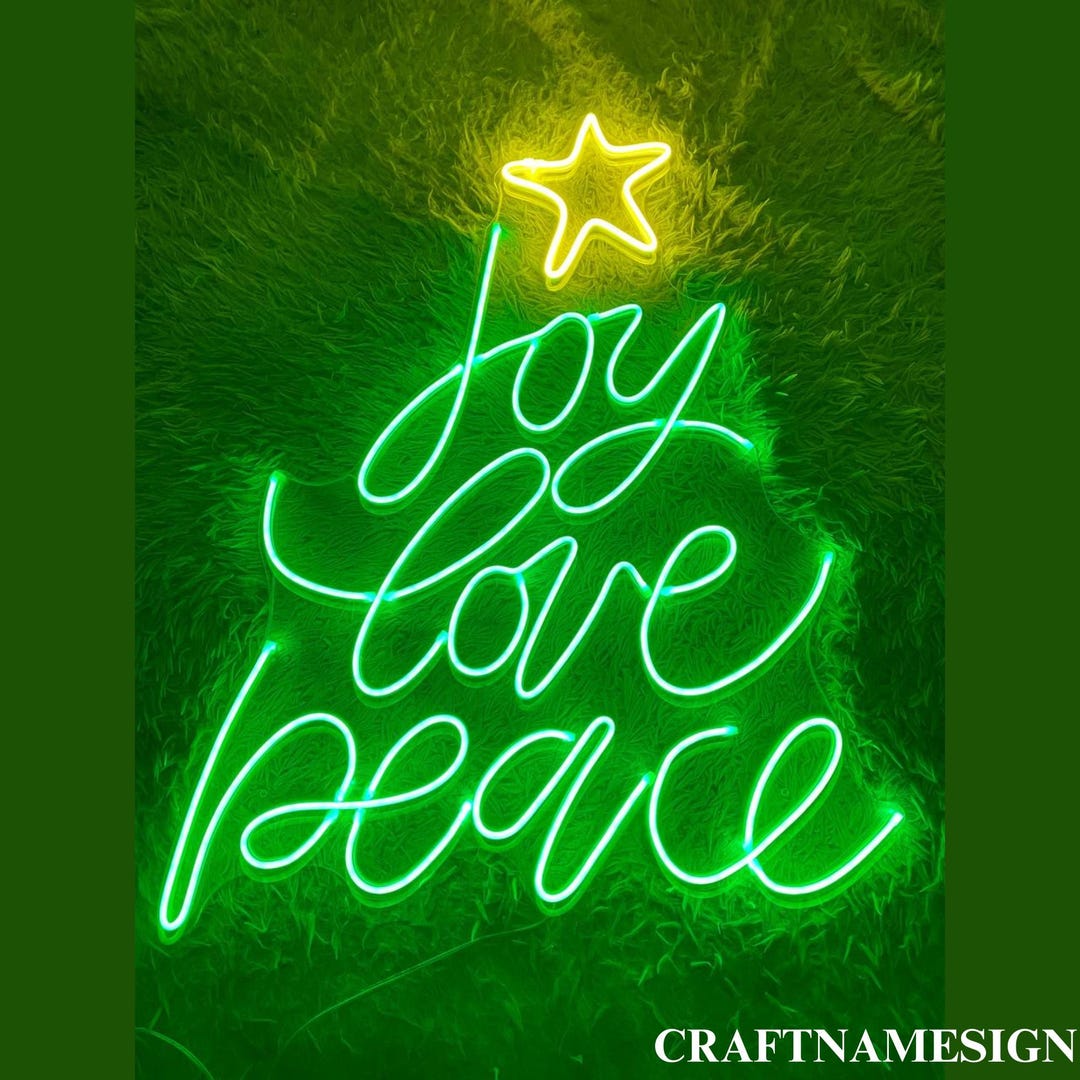 Joy Love Peace Neon Sign, Joy Love Peace Christmas Led Sign, Xmas ...