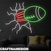 Football Flying Neon Sign, Football Led Sign, Custom Neon Sign ...