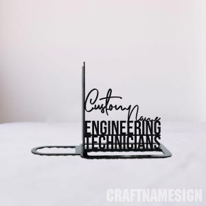 Personalized Bookend Engineering Technicians Decor, Custom Engineer ...