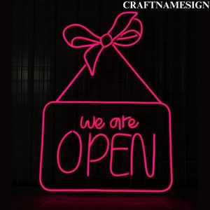 We Are Open Neon Sign, We Are Welcome for Business Decor, Welcome to ...